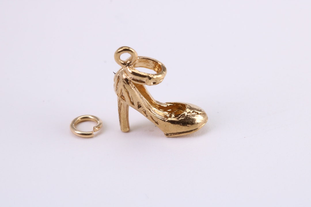 Stiletto Charm, Traditional Charm, Made From Solid Yellow Gold, British ...