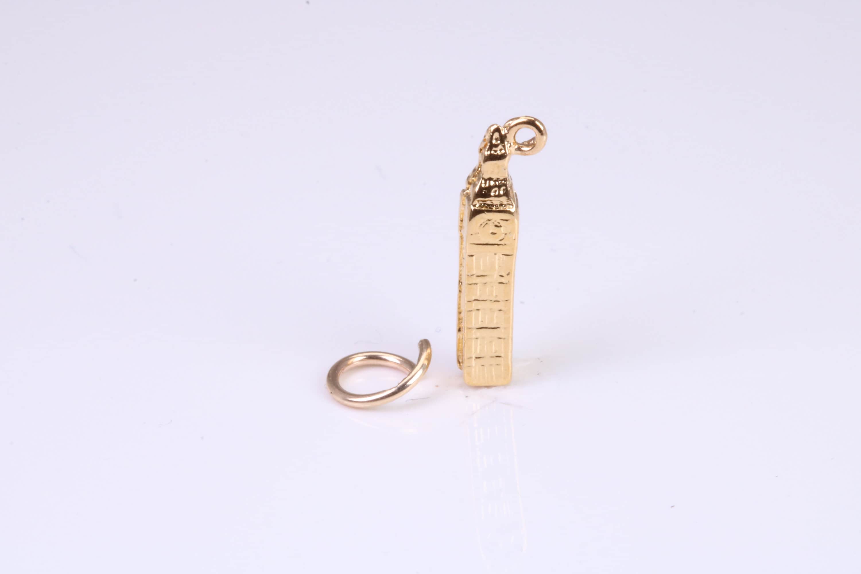 Iconic London Big Ben Charm, Traditional Charm, Made From Solid Yellow ...