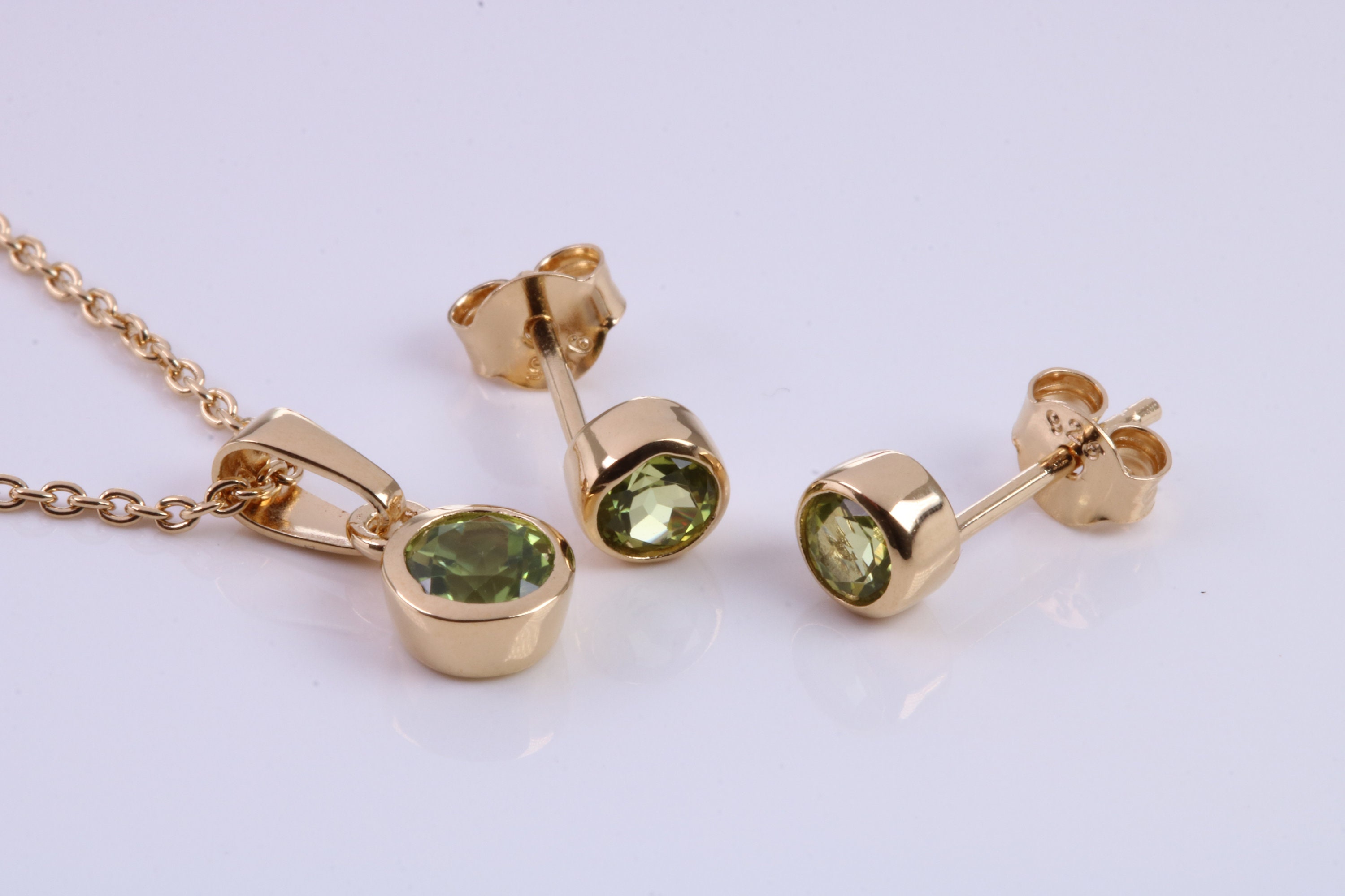 Peridot necklace and earrings store