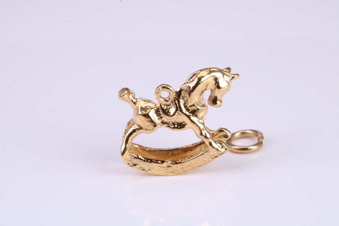 Rocking Horse Charm, Traditional Charm, Made From Solid Yellow Gold ...