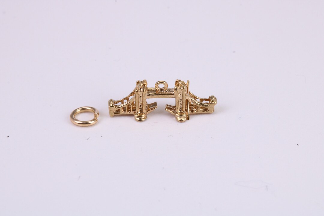 Iconic London Bridge Charm, Traditional Charm, Made From Solid Yellow ...