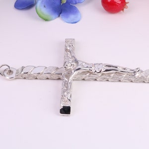 90 Mm Long, Very Large Crucifix, Made From Solid Cast Silver, With ...
