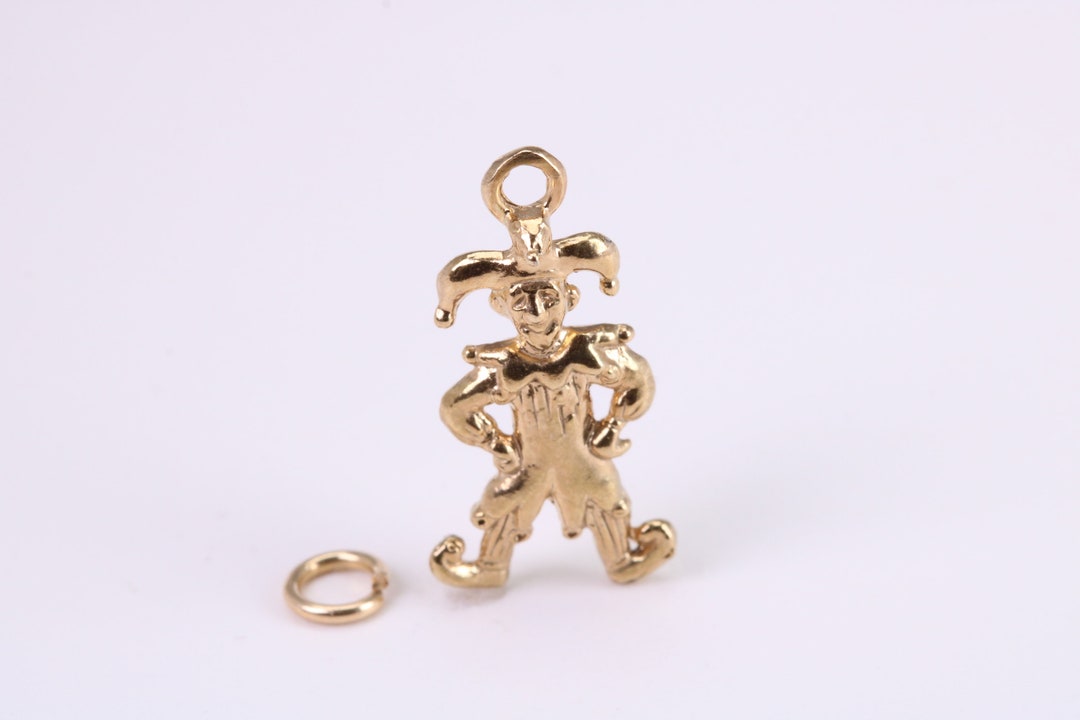 Jester Charm, Traditional Charm, Made From Solid Yellow Gold, British ...