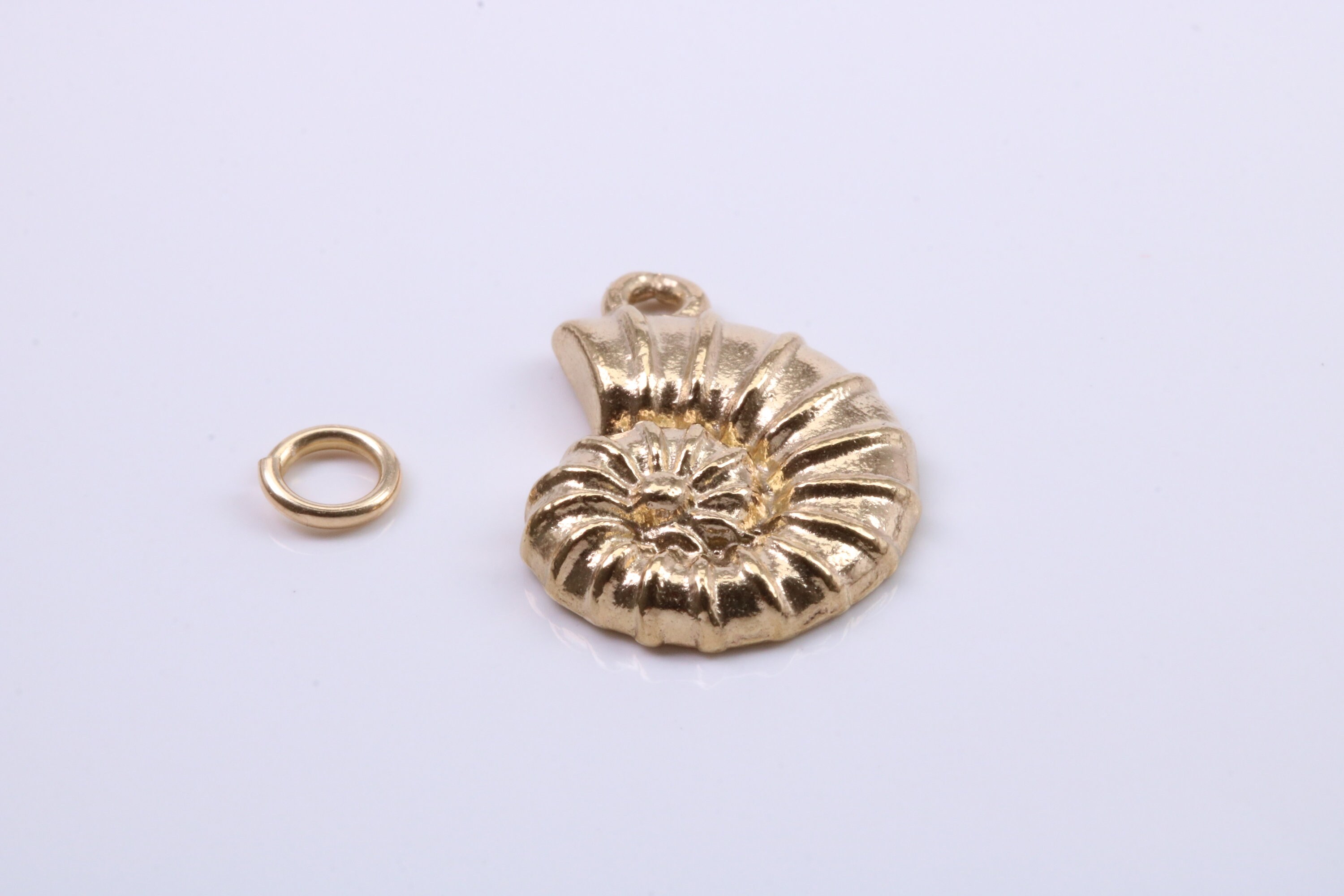 Sea Shell Charm Traditional Charm Made From Solid 9ct Yellow - Etsy