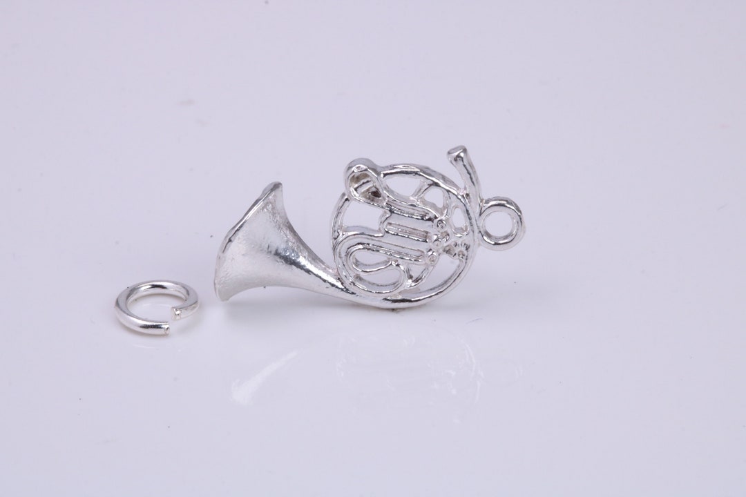 French Horn Charm, Traditional Charm, Made From Solid 925 Grade ...