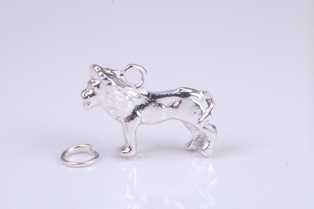 Lion Charm, Traditional Charm, Made From Solid 925 Grade Sterling ...