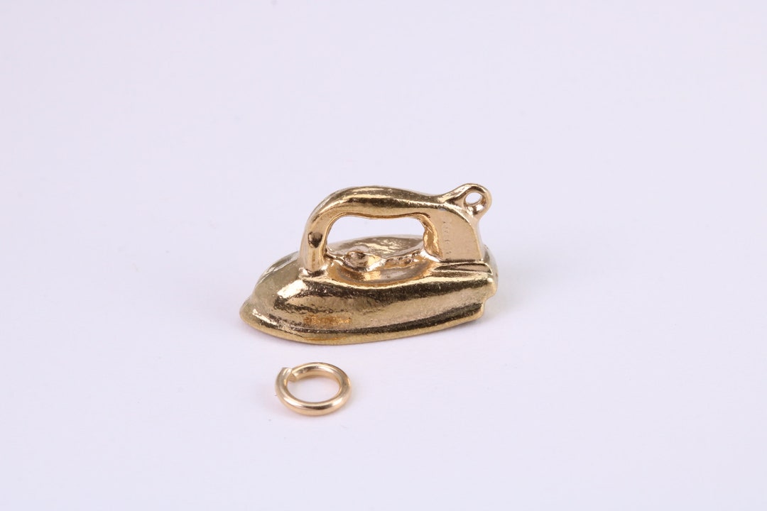 Iron Charm, Traditional Charm, Made From Solid Yellow Gold, British ...