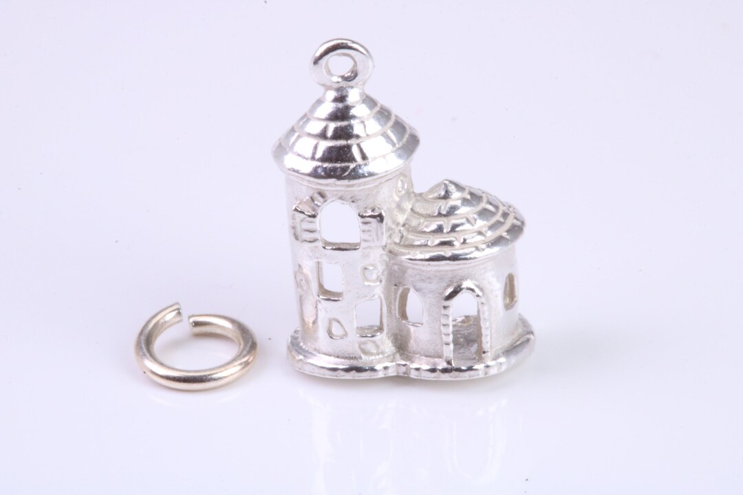 Castle Charm, Traditional Charm, Made From Solid 925 Grade Sterling ...