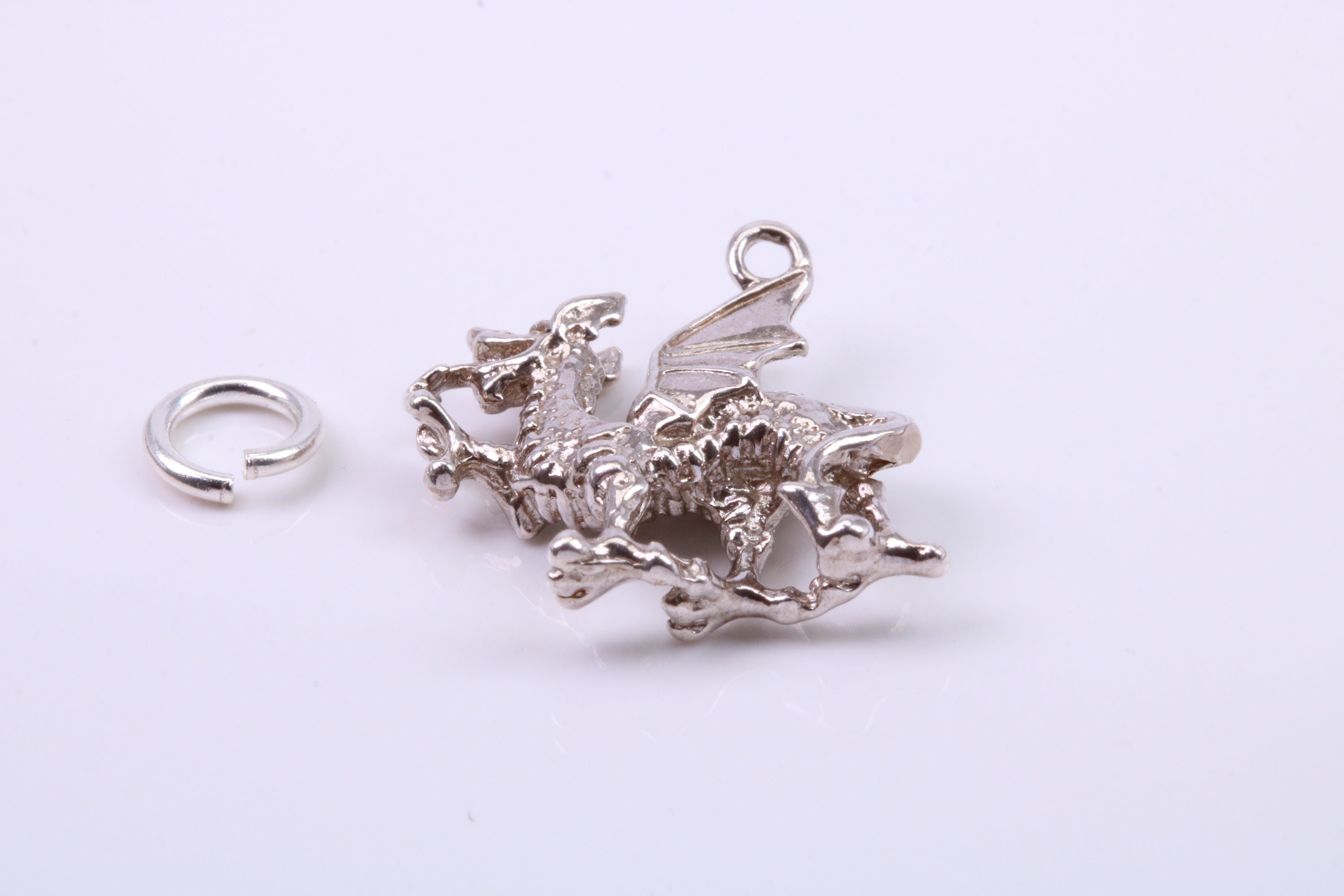 Welsh Dragon Charm, Traditional Charm, Made From Solid 925 Grade ...
