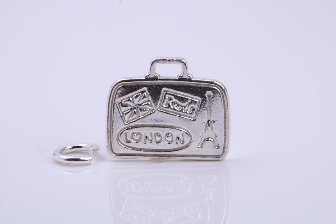 Travel Suitcase Charm, Traditional Charm, Made From Solid 925 Grade ...