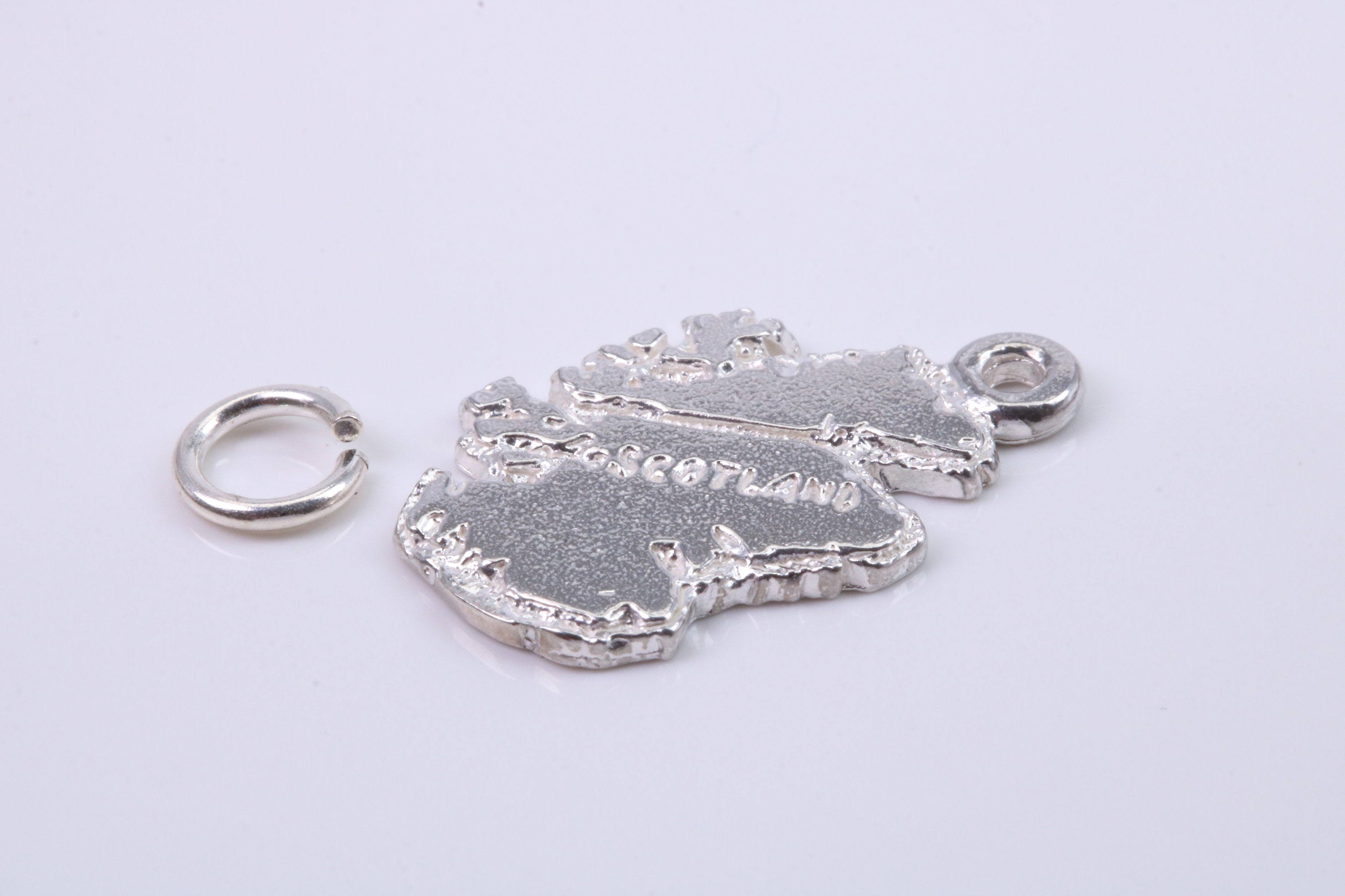 Map of Scotland Charm Traditional Charm Made From Solid 925 - Etsy
