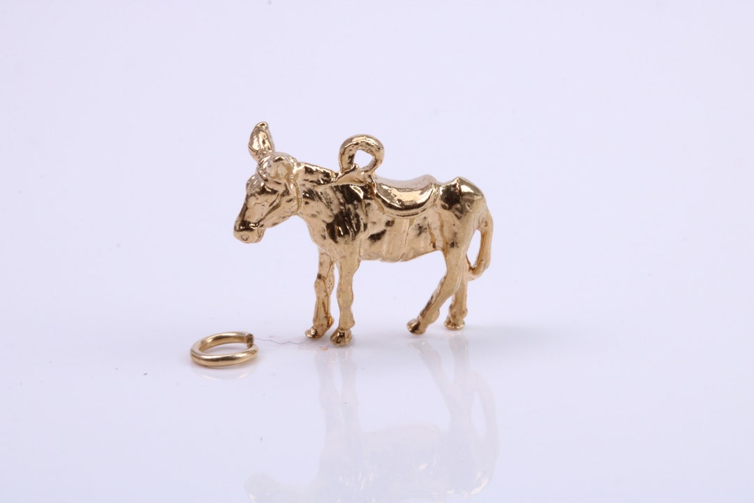 Farm Mule Charm, Traditional Charm, Made From Solid 9ct Yellow Gold ...
