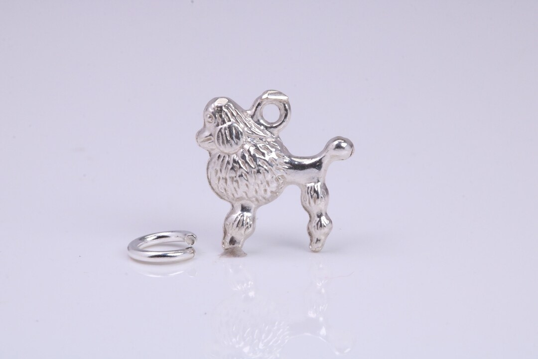 Poodle Dog Charm, Traditional Charm, Made From Solid 925 Grade Sterling ...