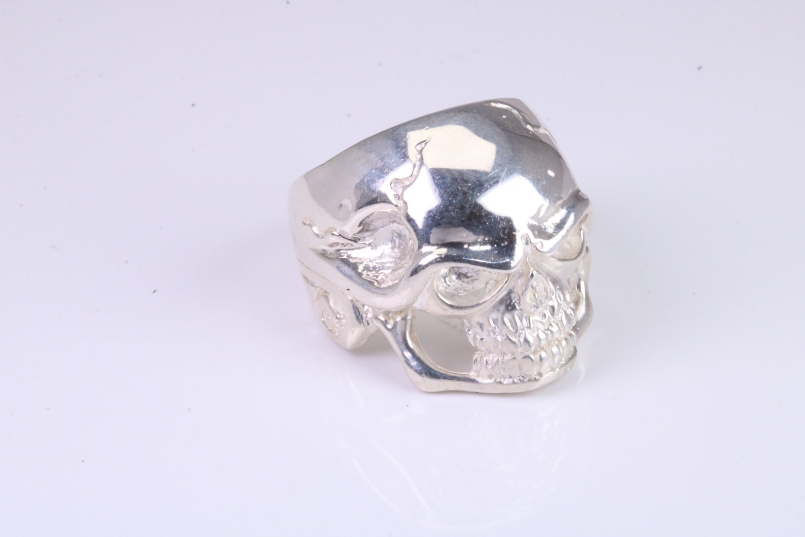 Large and Heavy Skull Ring, Made From Solid Cast Silver, British ...