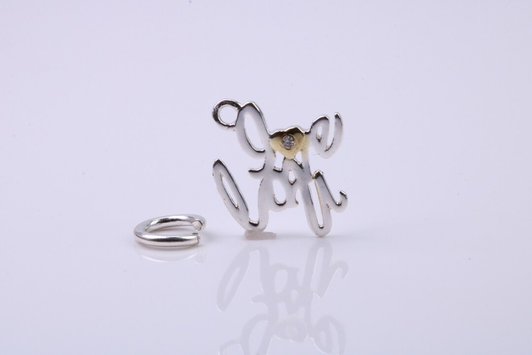 I Love You Charm, Traditional Charm, Made From Solid 925 Grade Sterling ...