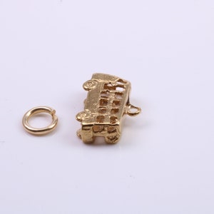London Bus Charm, Traditional Charm, Made From Solid Yellow Gold ...