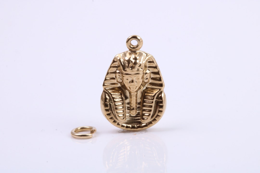 King Tutankhamun Charm, Traditional Charm, Made From Solid 9ct Yellow ...