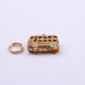 London Bus Charm, Traditional Charm, Made From Solid Yellow Gold ...