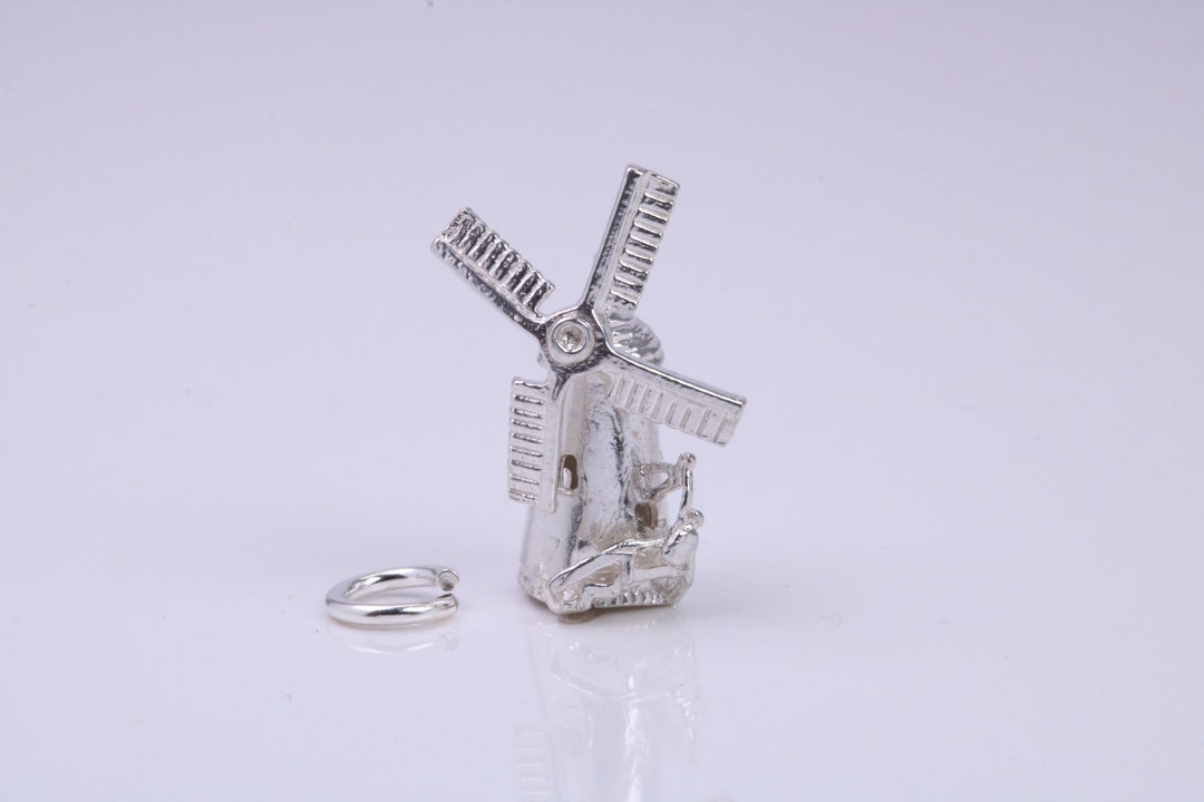 Windmill Charm, Traditional Charm, Made From Solid 925 Grade Sterling ...
