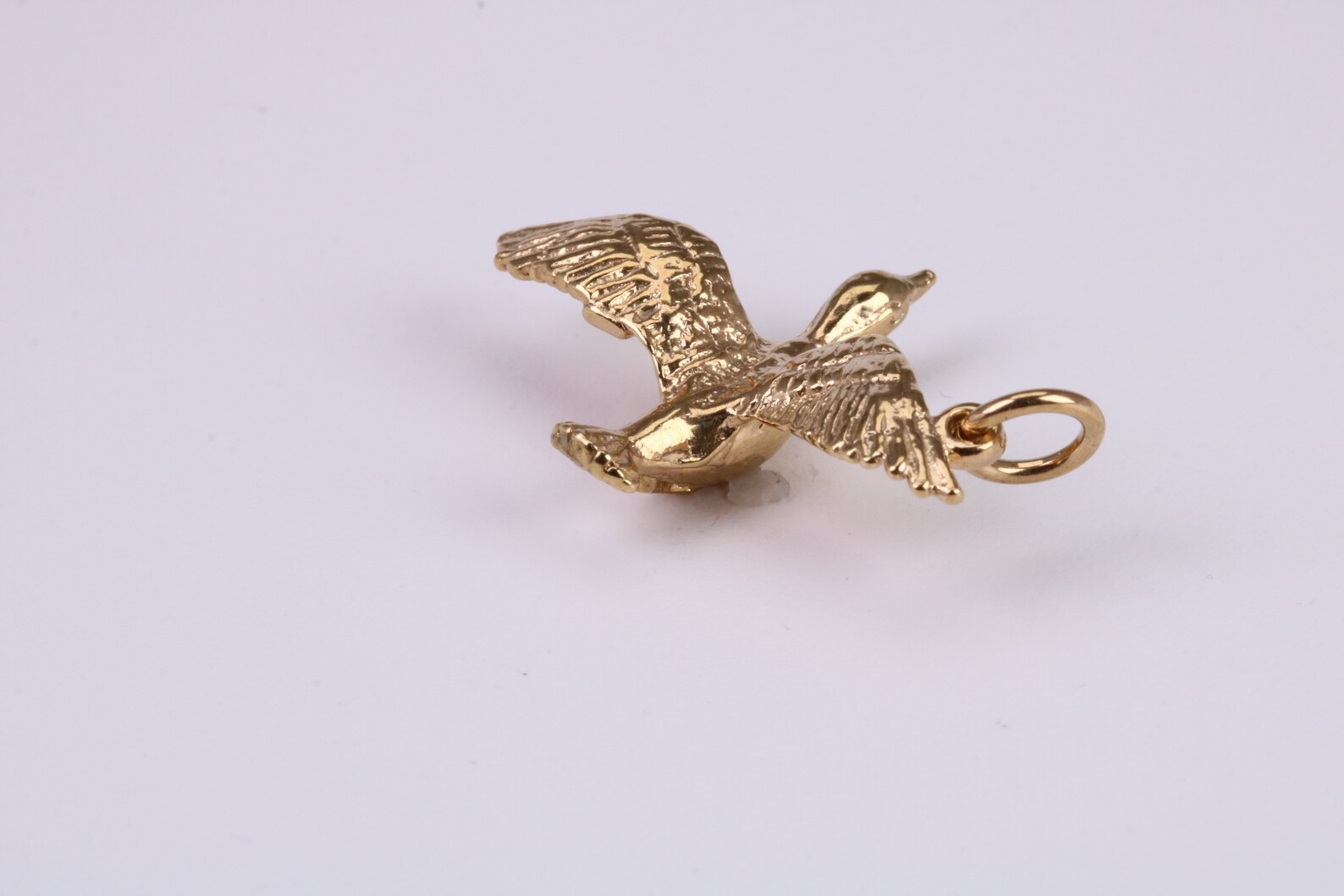 Flying Swan Charm, Traditional Charm, Made From Solid Yellow Gold With ...