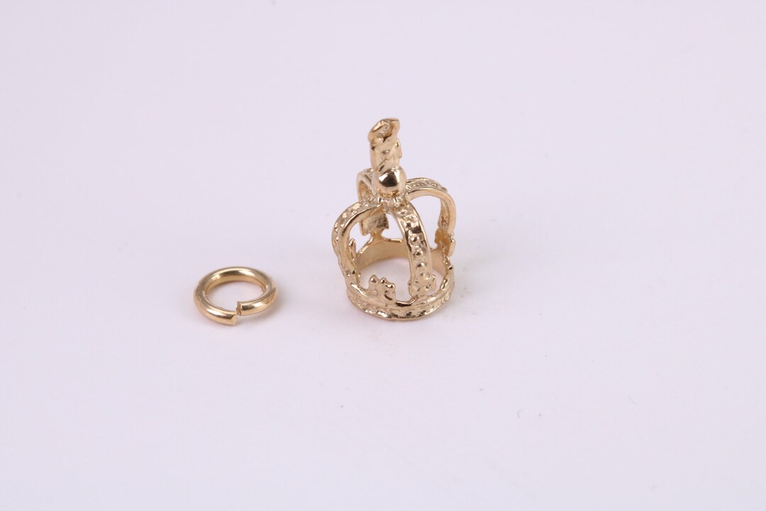 Royal Crown Charm, Traditional Charm, Made From Solid Yellow Gold ...