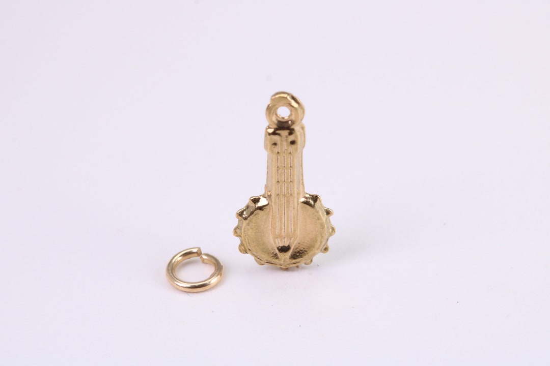 Banjo Charm, Traditional Charm, Made From Solid Yellow Gold, British ...