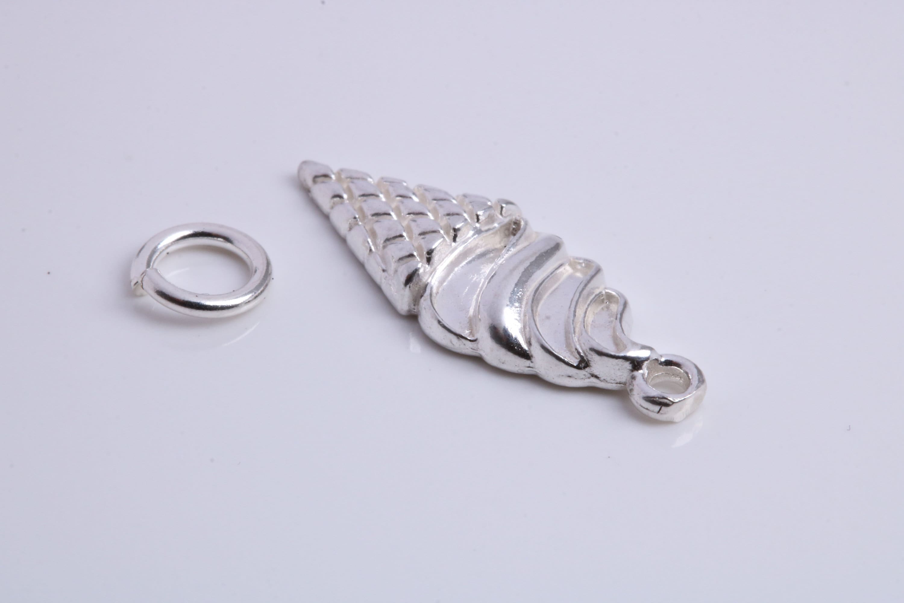 Ice Cream Cone Charm, Traditional Charm, Made From Solid 925 Grade ...