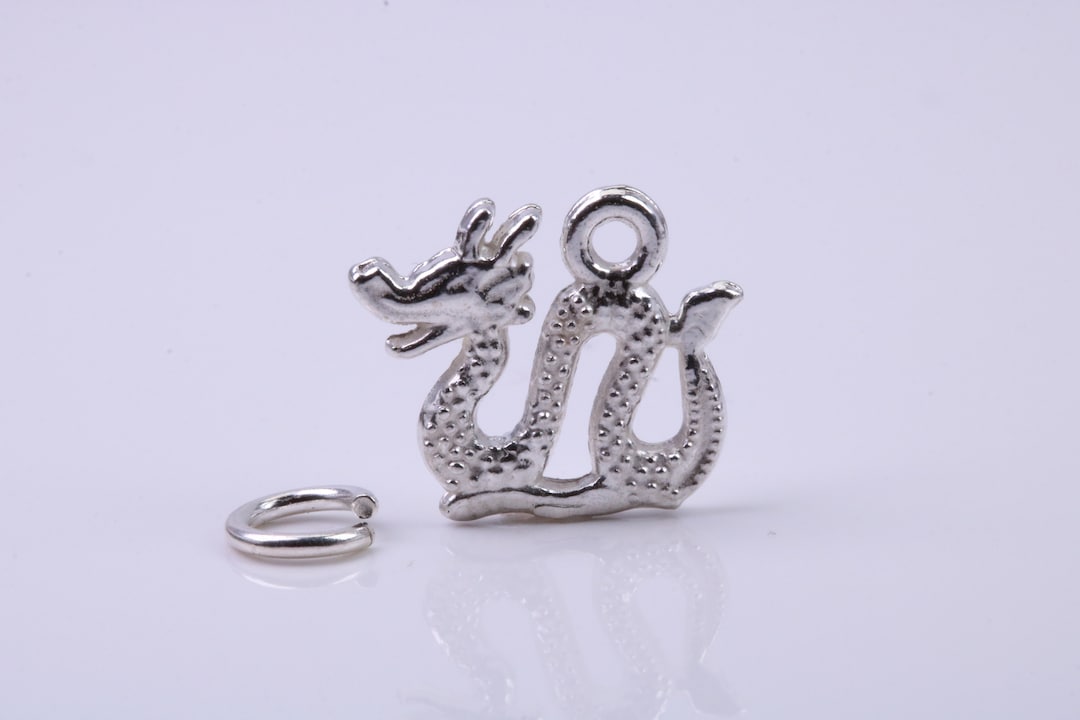 Chinese Dragon Charm, Traditional Charm, Made From Solid 925 Grade ...