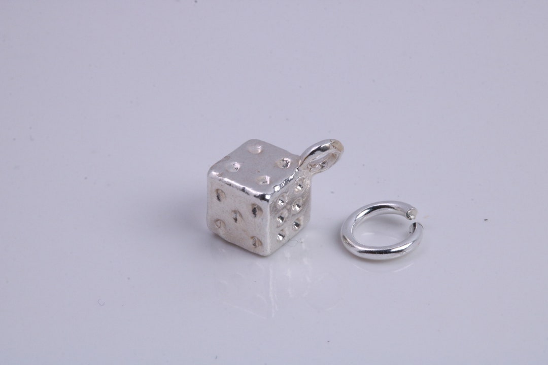 Dice Charm, Traditional Charm, Made From Solid 925 Grade Sterling ...
