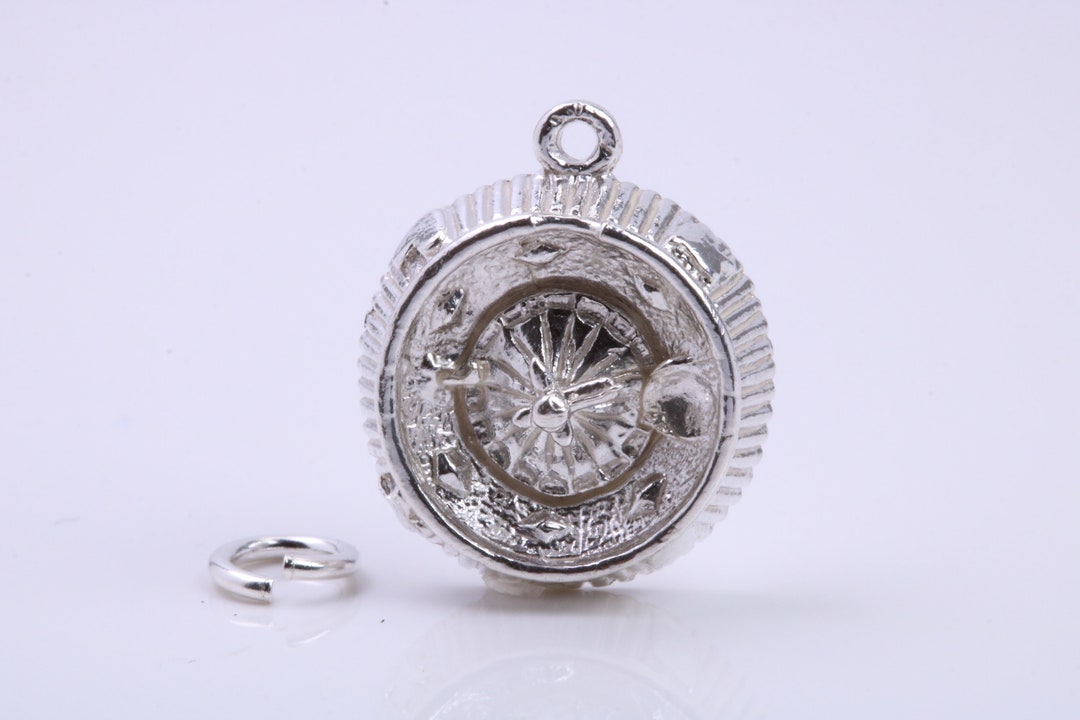 Roulette Wheel Charm, Traditional Charm, Made From Solid 925 Grade ...