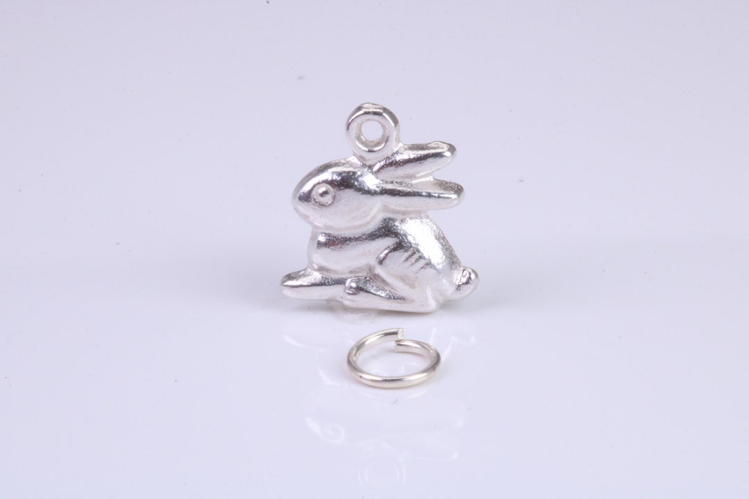 Bunny Rabbit Charm, Traditional Charm, Made From Solid 925 Grade ...