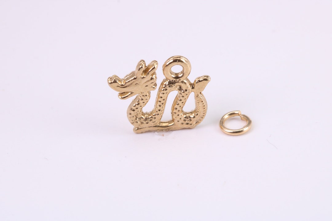 Chinese Dragon Charm, Made From Solid Cast Yellow Gold, British ...