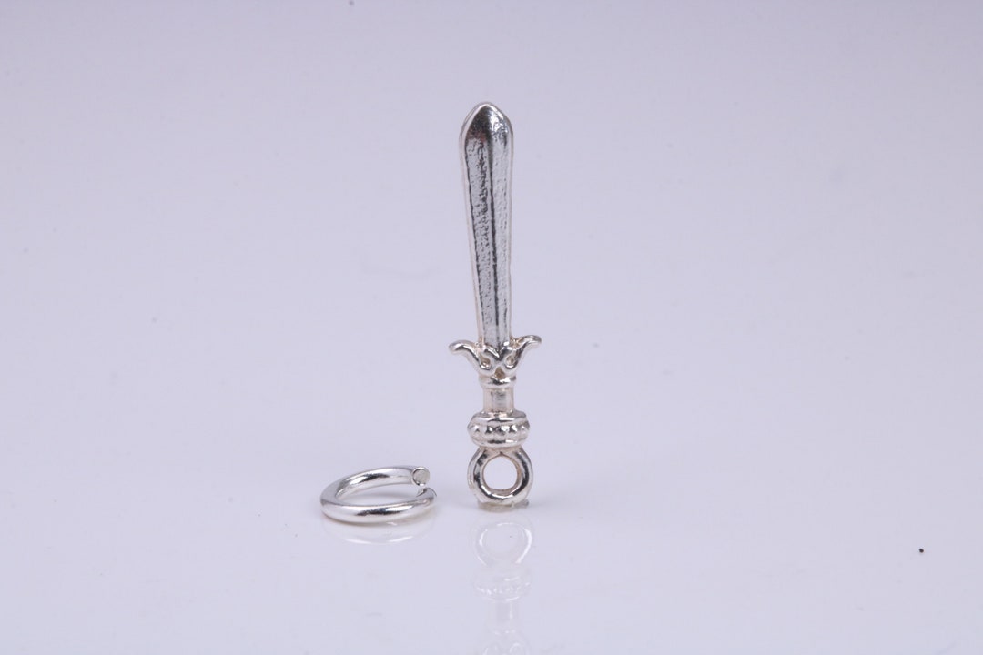 Sword Charm, Traditional Charm, Made From Solid 925 Grade Sterling ...