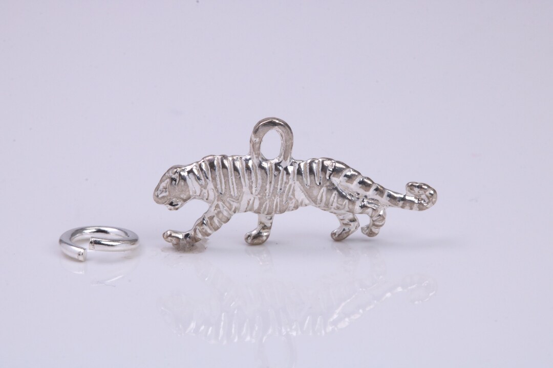 Tiger Charm, Traditional Charm, Made From Solid 925 Grade Sterling ...