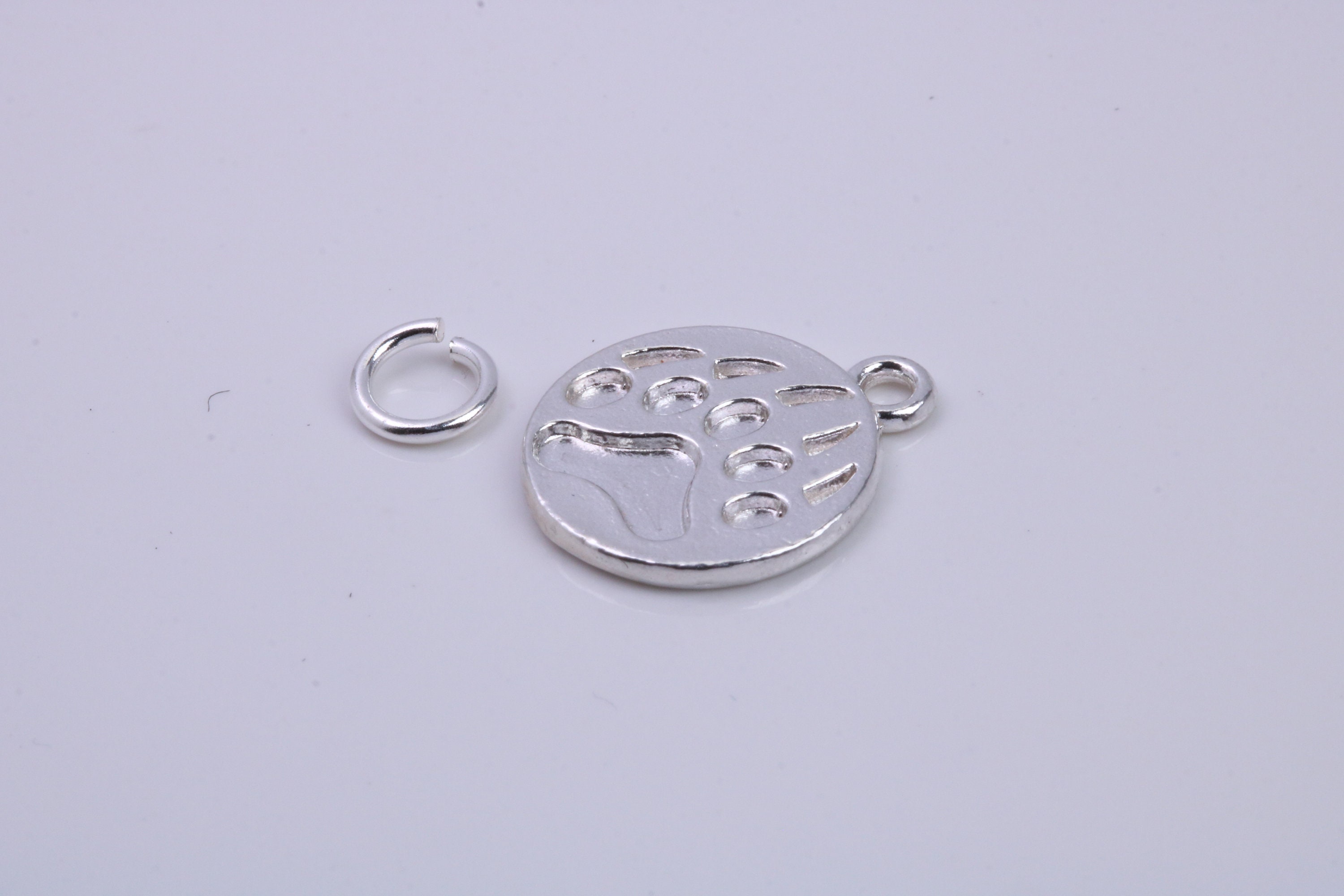Paw Print Charm, Traditional Charm, Made From Solid 925 Grade Sterling ...