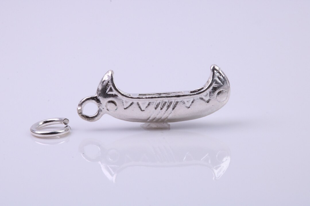 Canoe Charm, Traditional Charm, Made From Solid 925 Grade Sterling ...