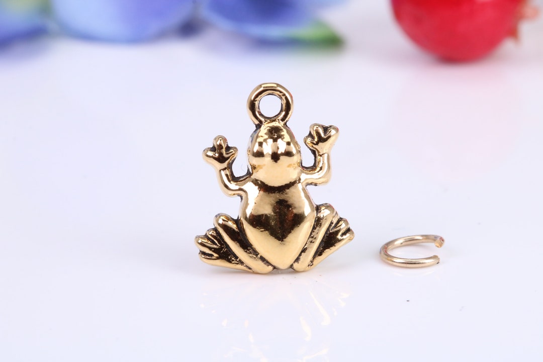 Frog Charm, Traditional Charm, Made From Solid Cast Yellow Gold ...