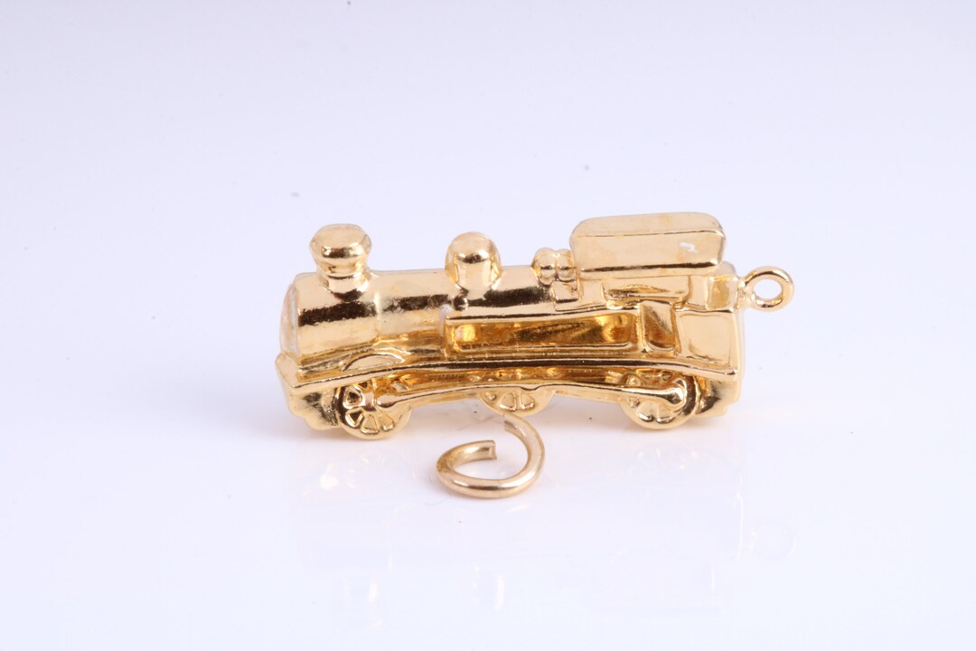 Train Charm, Traditional Charm, Made From Solid Yellow Gold, British ...