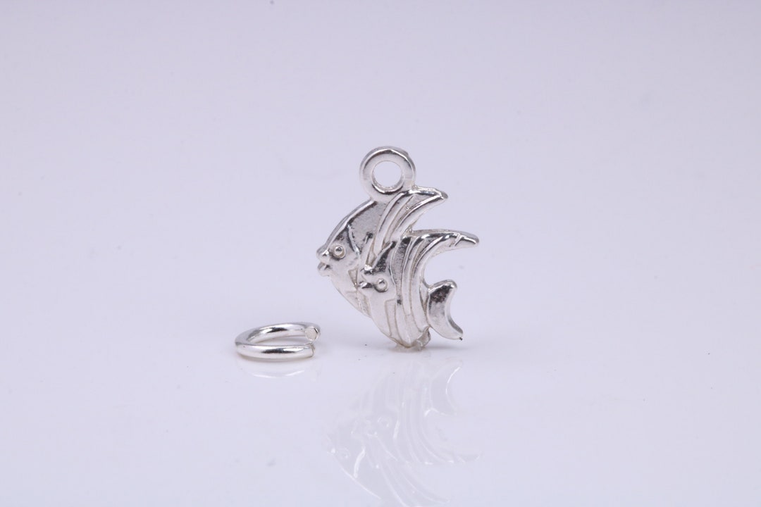 Angel Fish Charm, Traditional Charm, Made From Solid 925 Grade Sterling ...