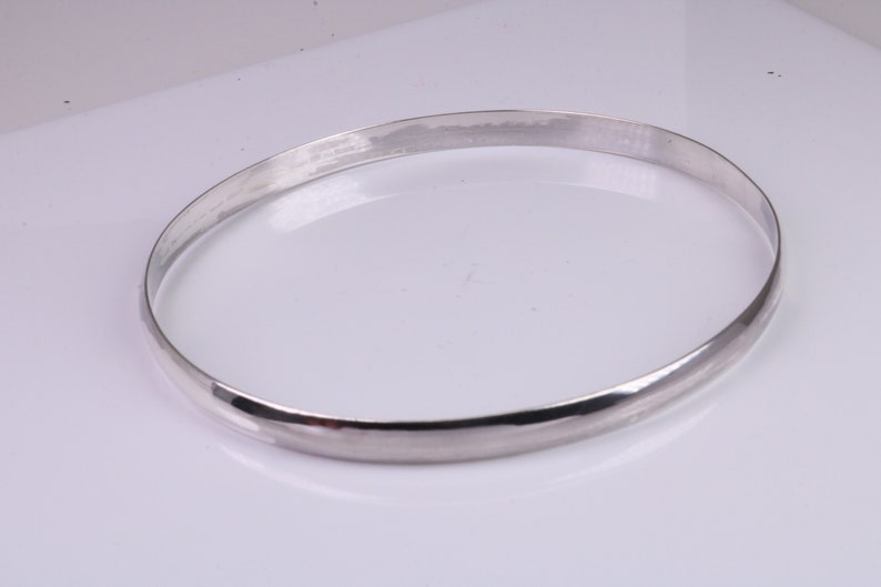 70 Mm Round and 5 Mm Wide Solid Silver Bangle - Etsy