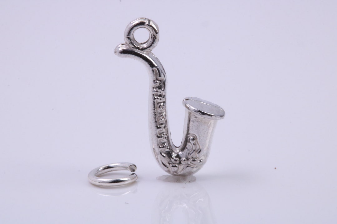 Saxophone Charm, Traditional Charm, Made From Solid 925 Grade Sterling ...