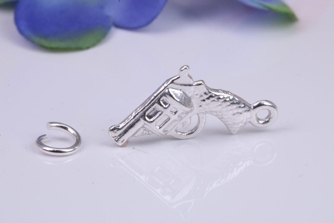 Revolver Charm, Traditional Three Dimensional Charm, Made From Solid ...