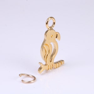 Parrot Charm, Made From Solid Cast Yellow Gold, British Hallmarked ...