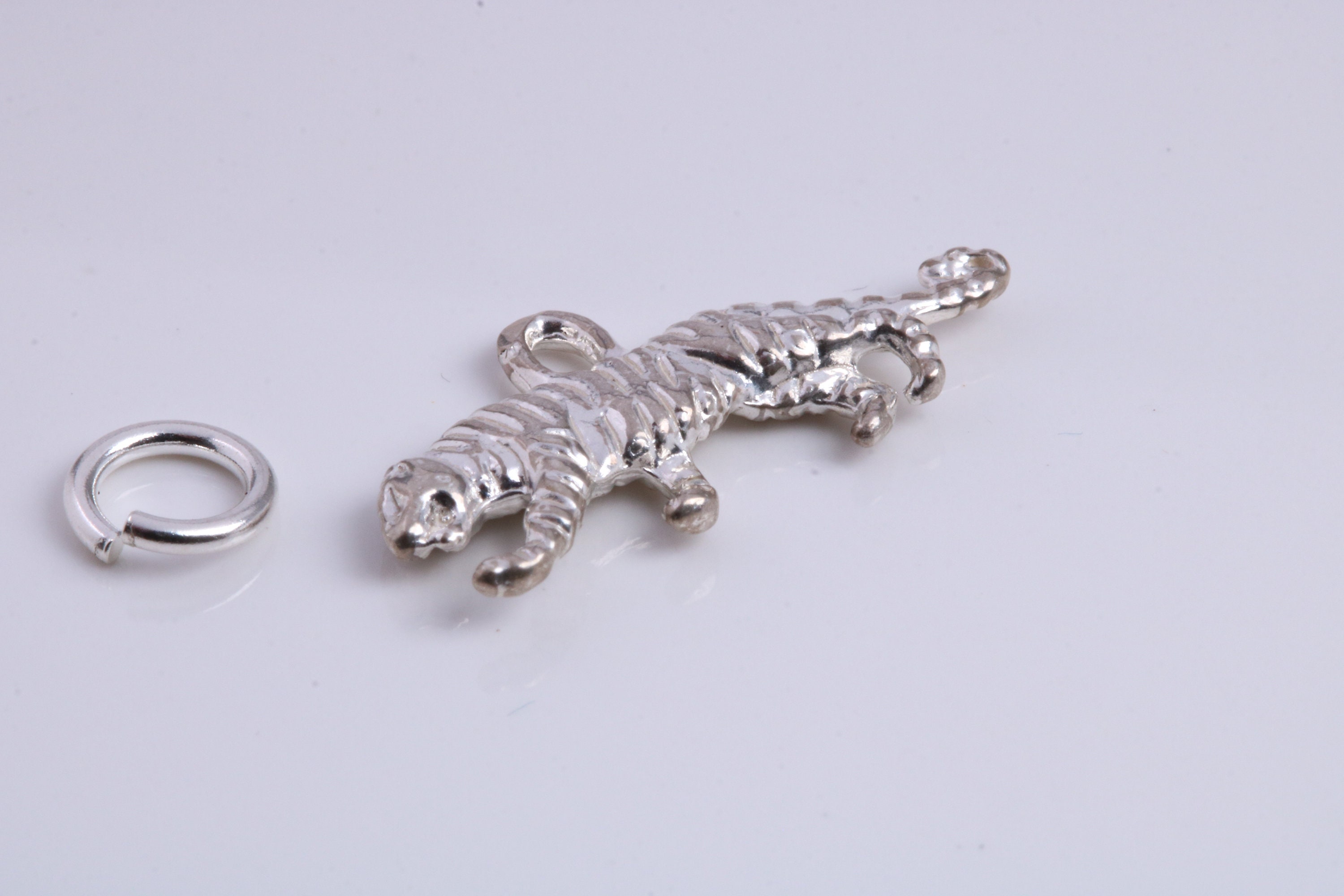Tiger Charm, Traditional Charm, Made From Solid 925 Grade Sterling ...