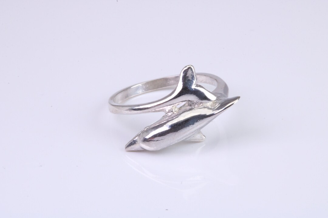 Dolphin Ring, Solid Silver With High Polished Finish - Etsy