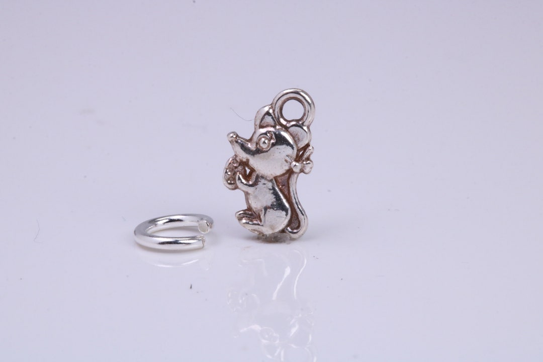 Mouse Charm, Traditional Charm, Made From Solid 925 Grade Sterling ...