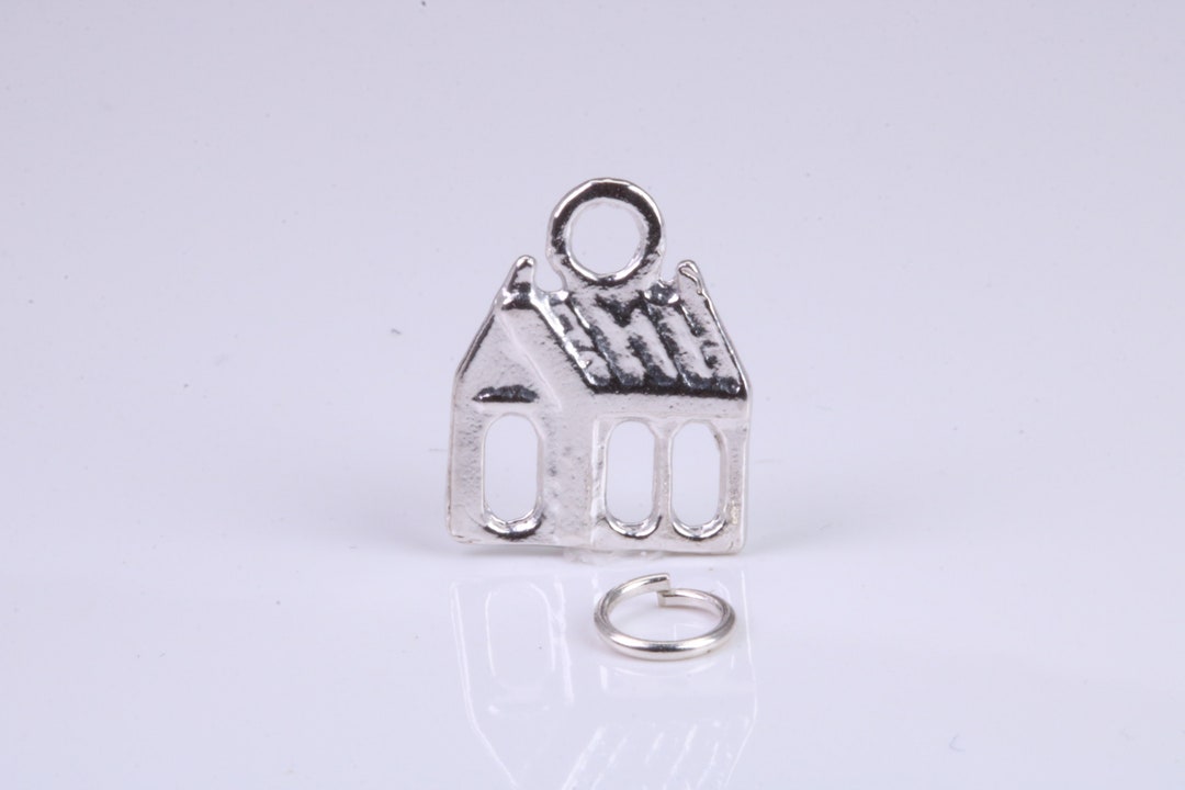 Log Cabin Charm, Traditional Charm, Made From Solid 925 Grade Sterling ...