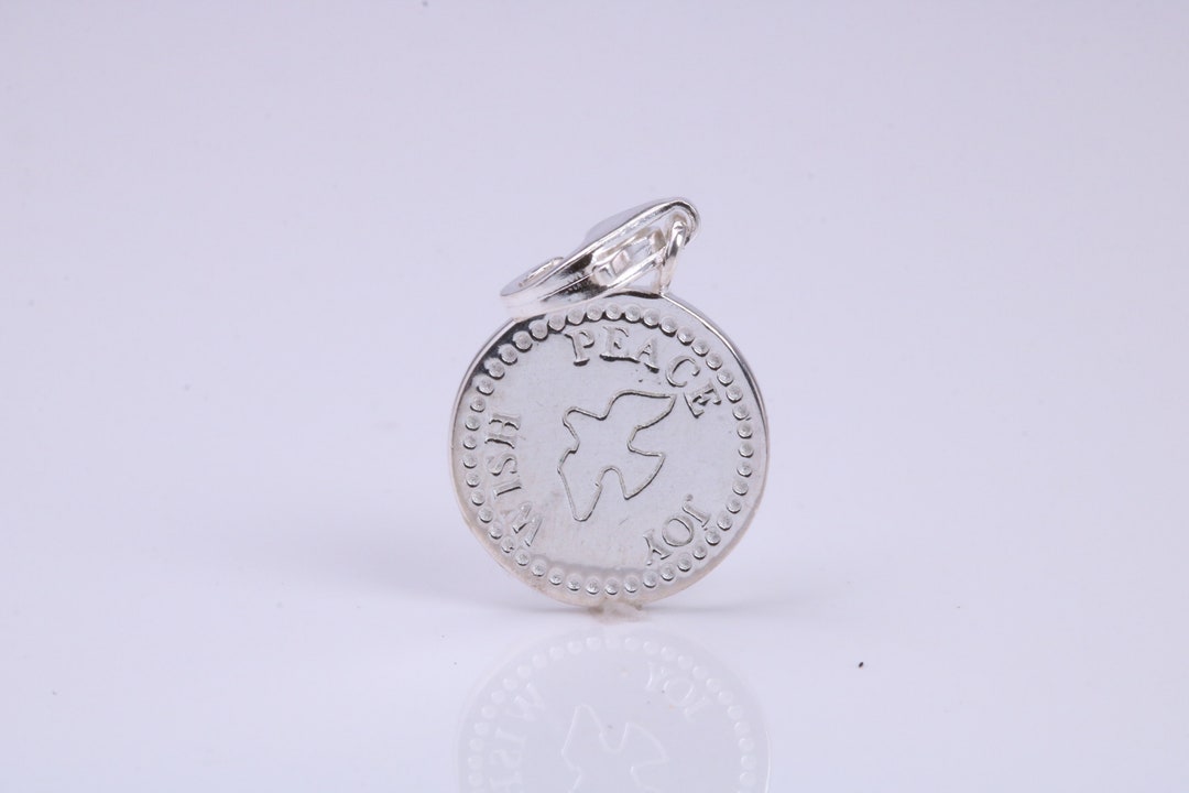 Peace, Joy and Wish Charm, Traditional Charm, Made From Solid 925 Grade ...