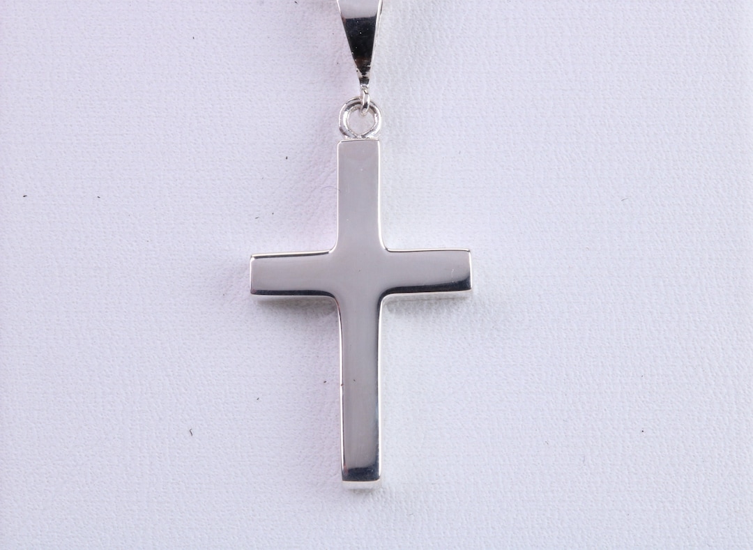 Sterling Silver Solid Chunky Cross Necklace, Made From Solid Cast ...