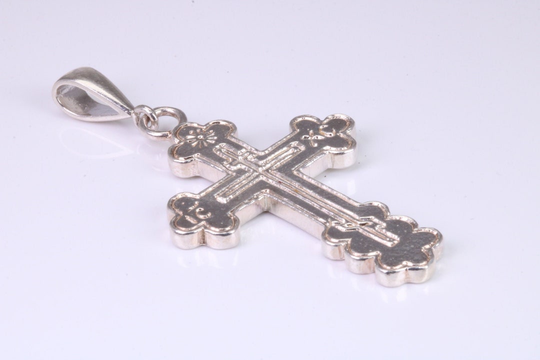 48 Mm Long, Large Chunky Sterling Silver Cross, Made From Solid Cast ...